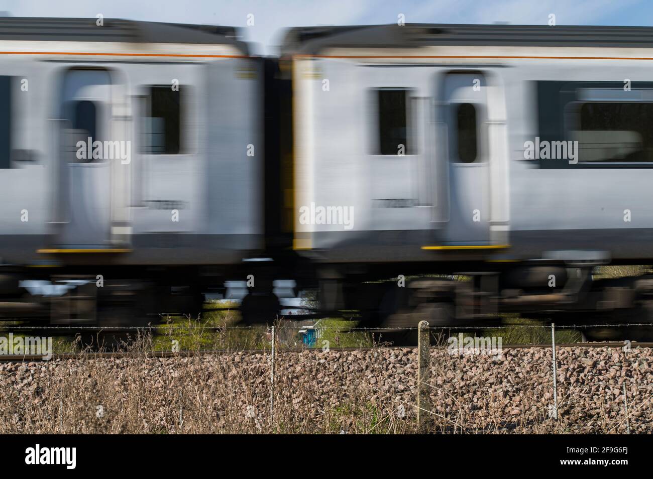 Two rail cars hi-res stock photography and images - Alamy