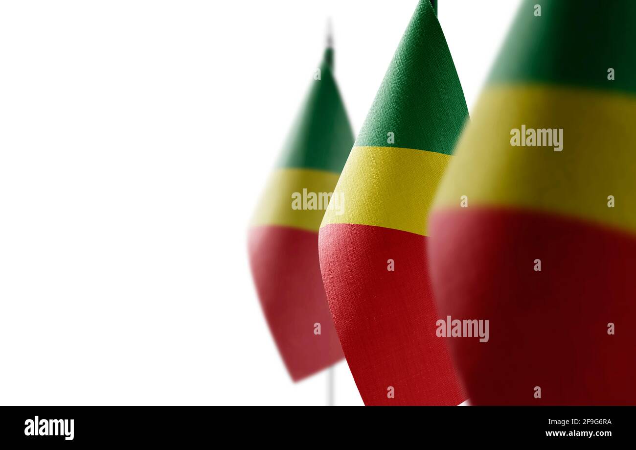Small national flags of the Congo on a white background Stock Photo - Alamy