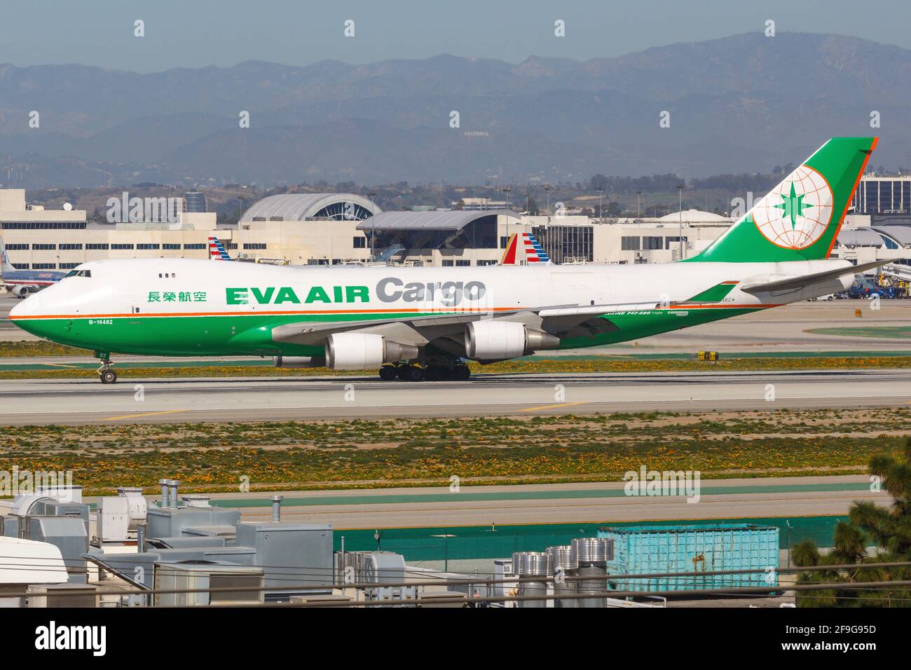 Los Angeles, USA - 22. February 2016: Eva Air Cargo Boeing 747-400 at ...
