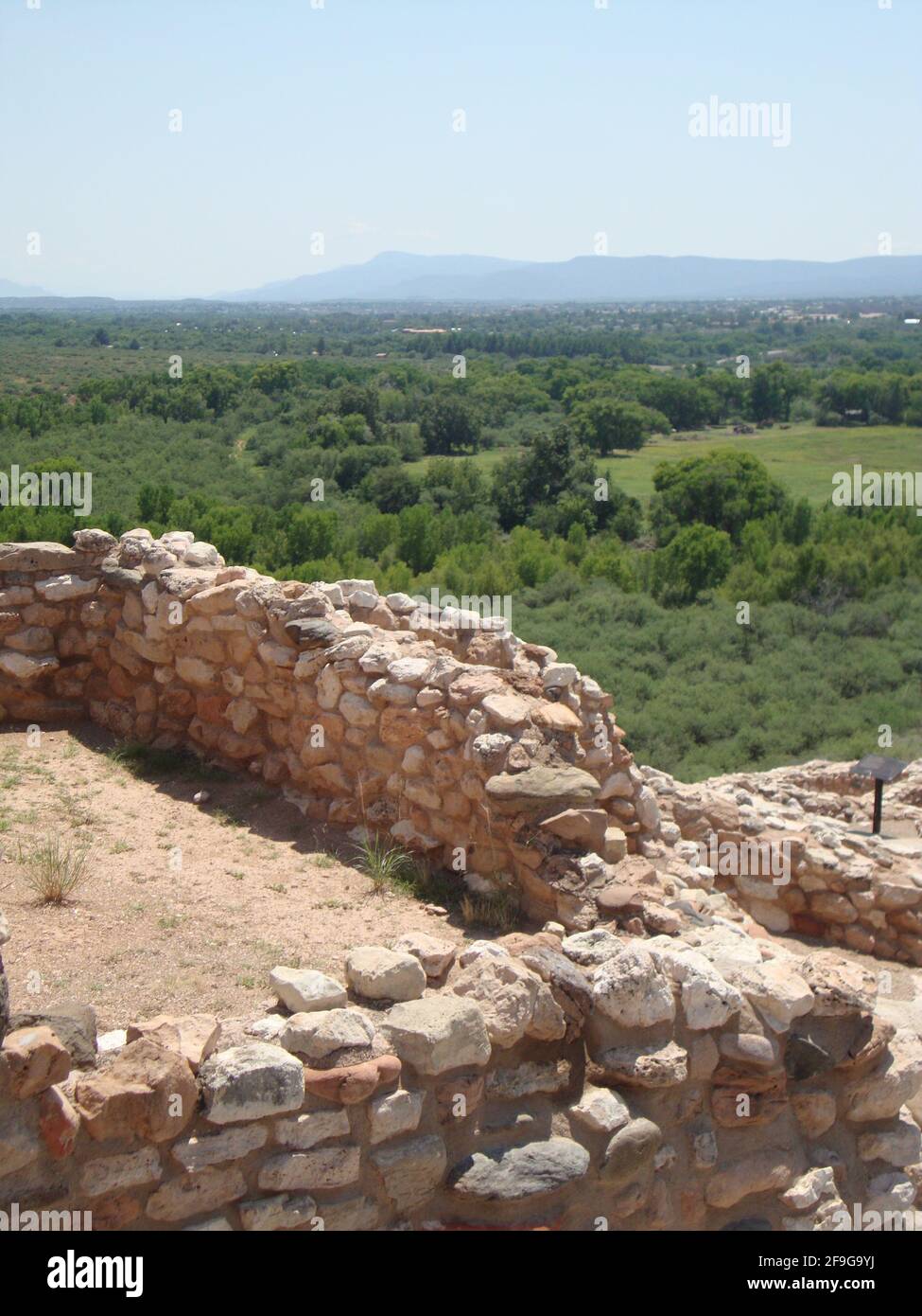 The view of Verde Valley from ancient Sinagua Ruins at Tuzigoot ...