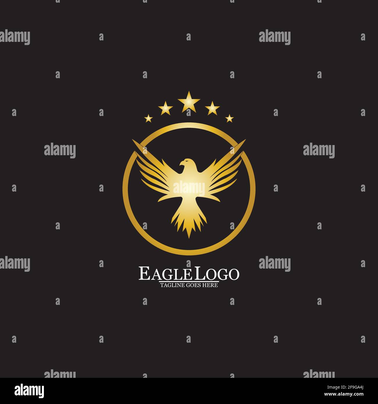 golden eagle with circle logo design Stock Vector Image & Art - Alamy