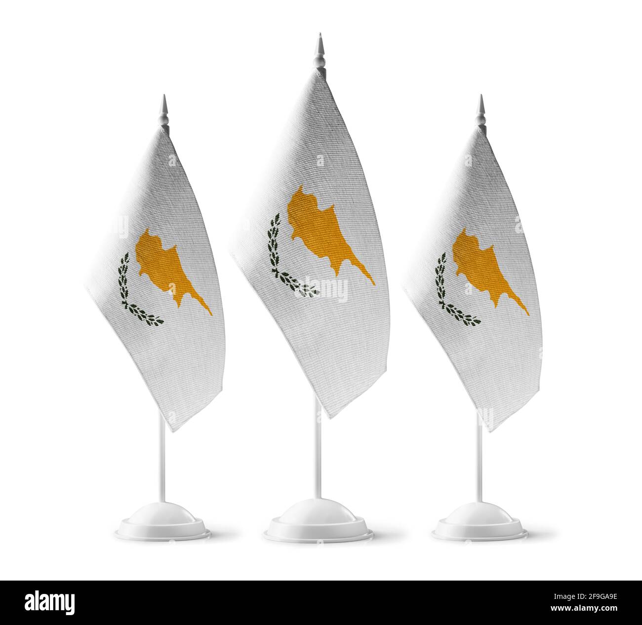 Small national flags of the Cyprus on a white background Stock Photo ...
