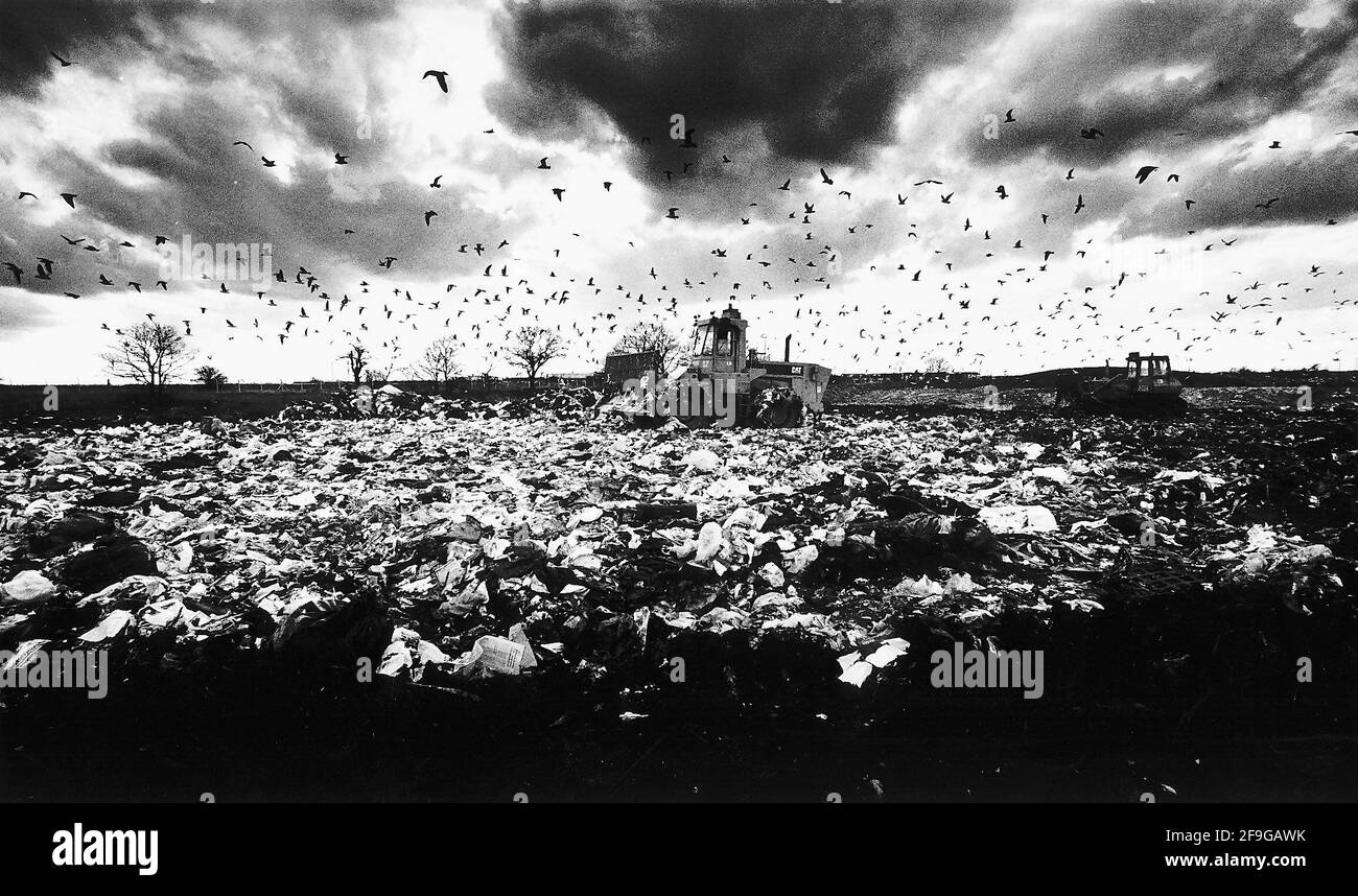 A Rubbish Tip being used to dump household waste and rubbish Dbase ...