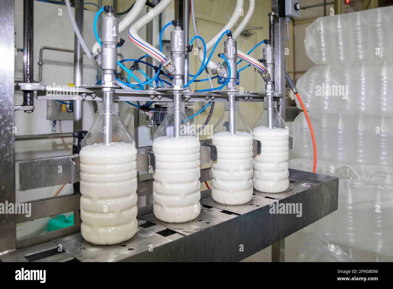 Dairy products and yogurt in plastic bottle hi-res stock photography ...