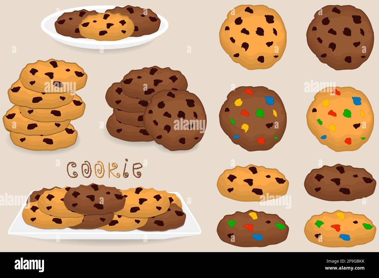 Homemade butter cookie on Stock Vector Images - Alamy