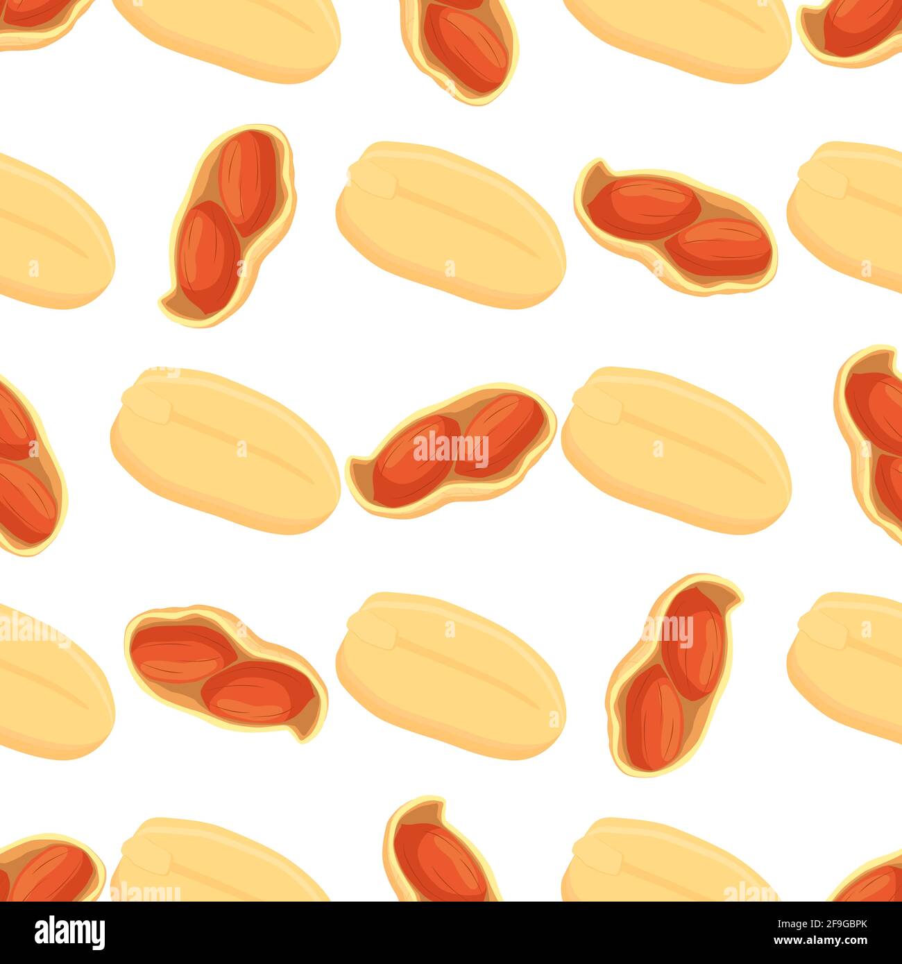 Illustration on theme big pattern identical types peanut, nut equal ...