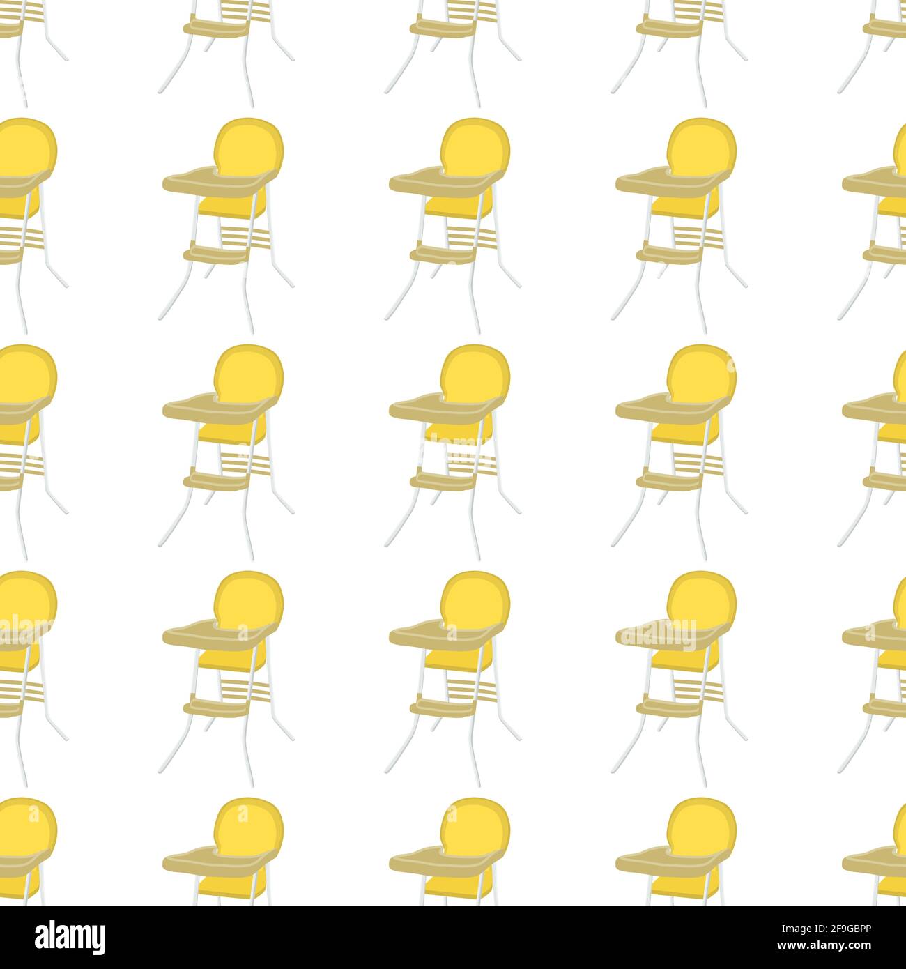 Illustration on theme colorful modern child high chair for baby feeding ...