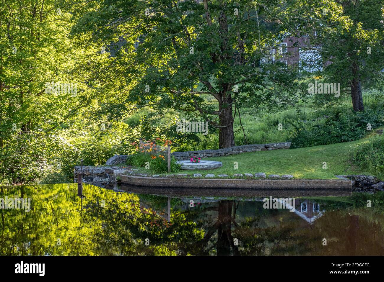 An old mill pond on the East Branch of the Swift River Stock Photo - Alamy