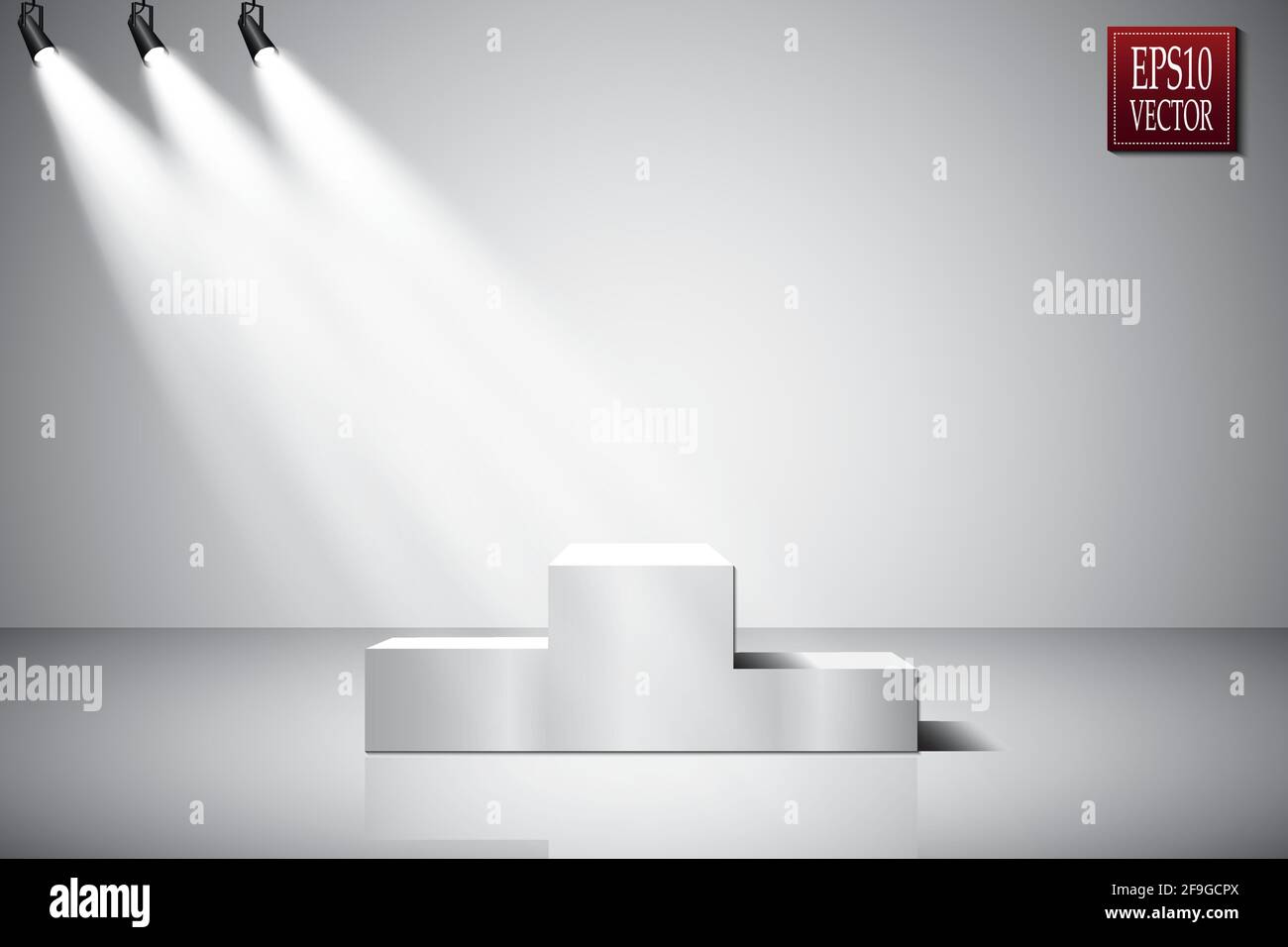 Vector Spotlights. Scene. Light Effects Podium. Light Stock Vector ...