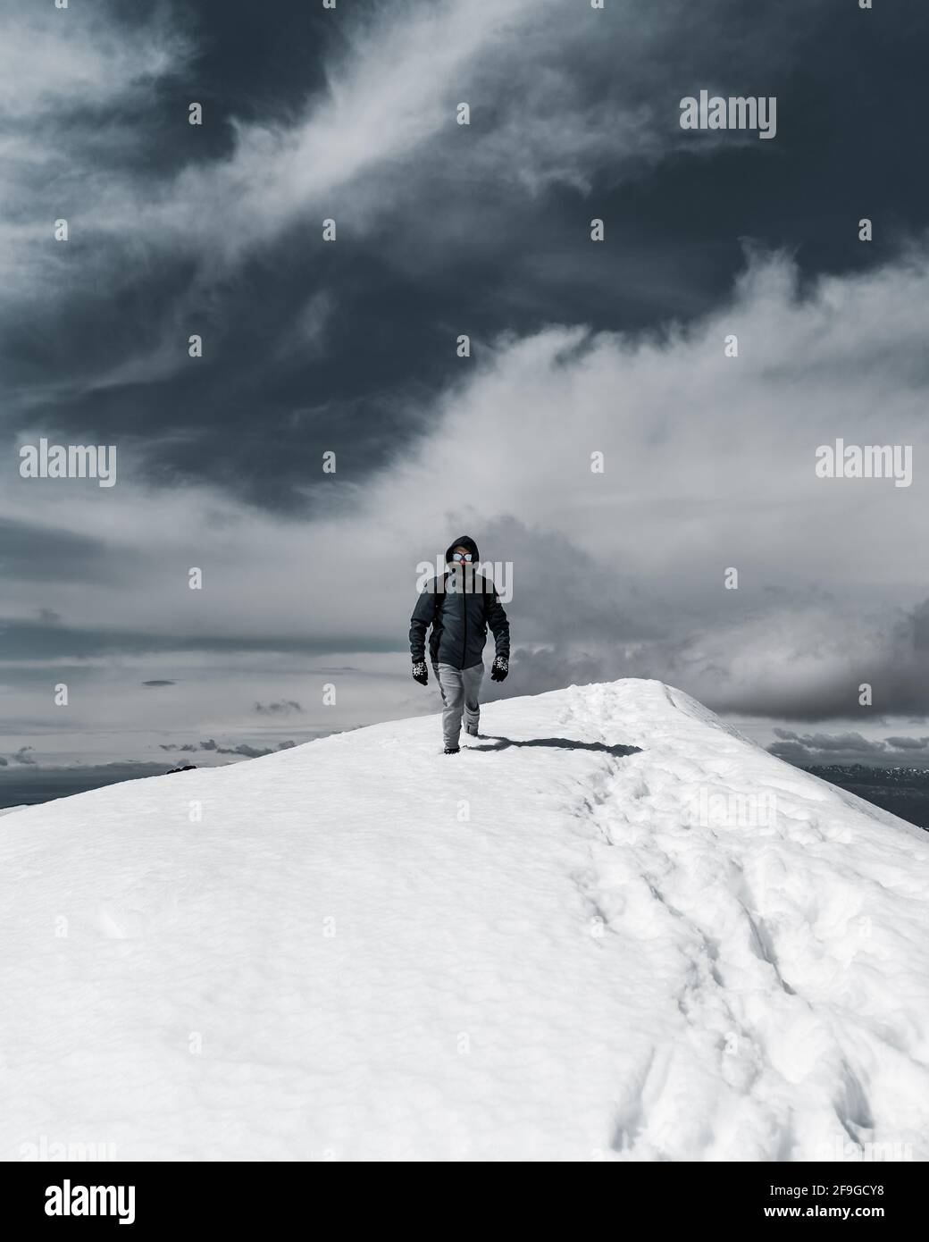 Hiker walking towards camera on hi-res stock photography and images - Alamy