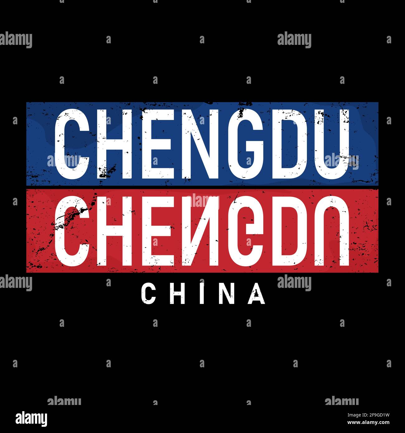 Colorful vector logo city of Chengdu, in a geometric, innovative ...