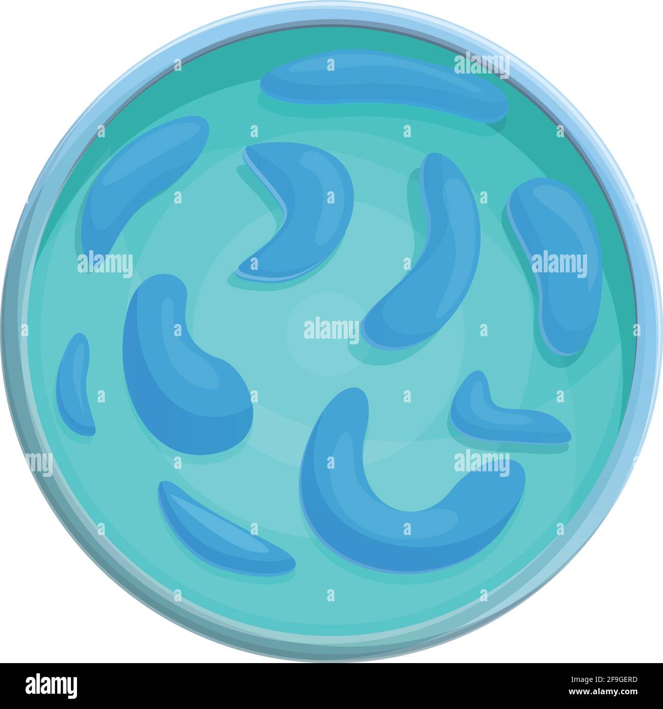 Petri dish microbe icon. Cartoon of Petri dish microbe vector icon for ...