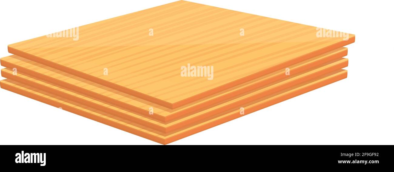 Plywood new stack icon. Cartoon of Plywood new stack vector icon for ...