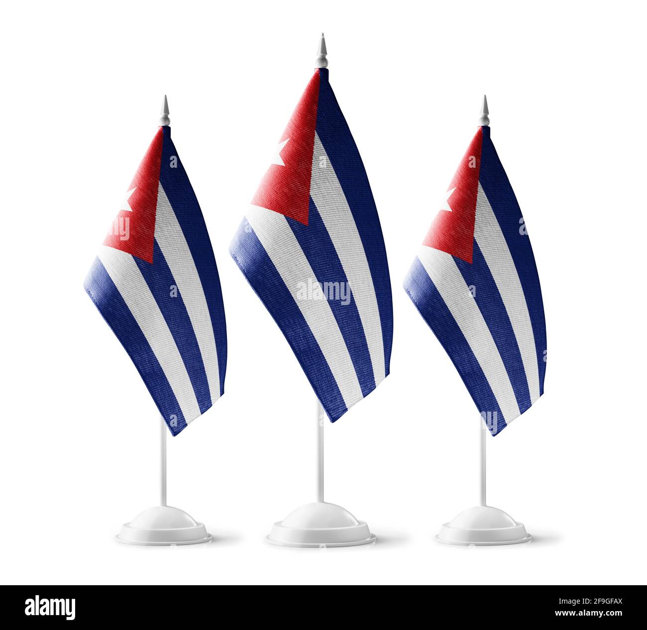 Small national flags of the Cuba on a white background Stock Photo - Alamy