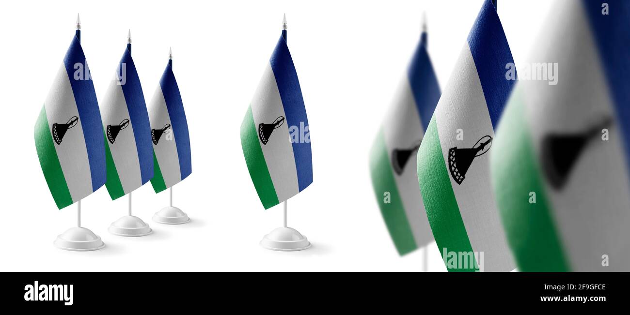 Set of Lesotho national flags on a white background Stock Photo - Alamy