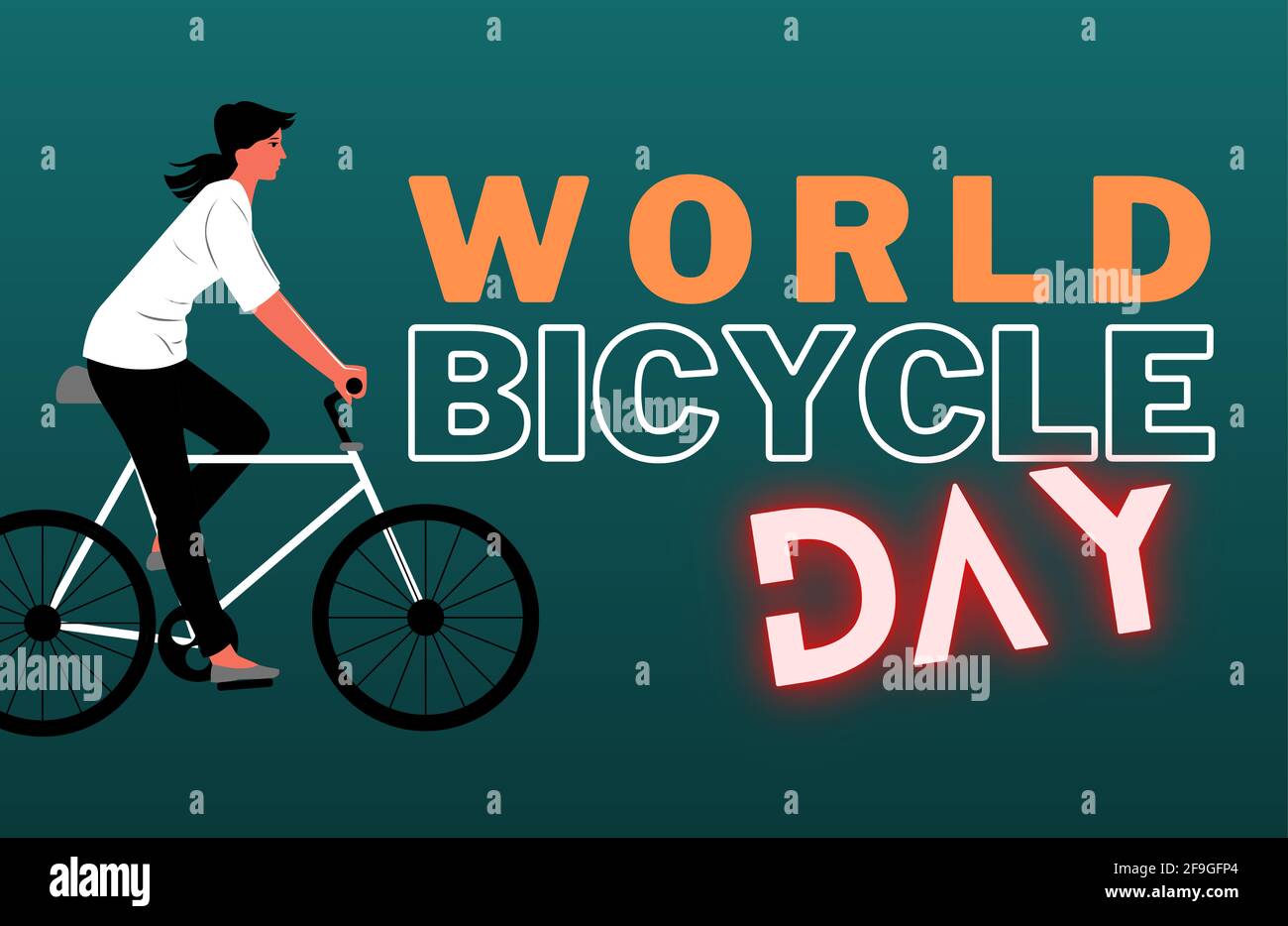 Healthy Event World Bicycle Day Stock Photo - Alamy