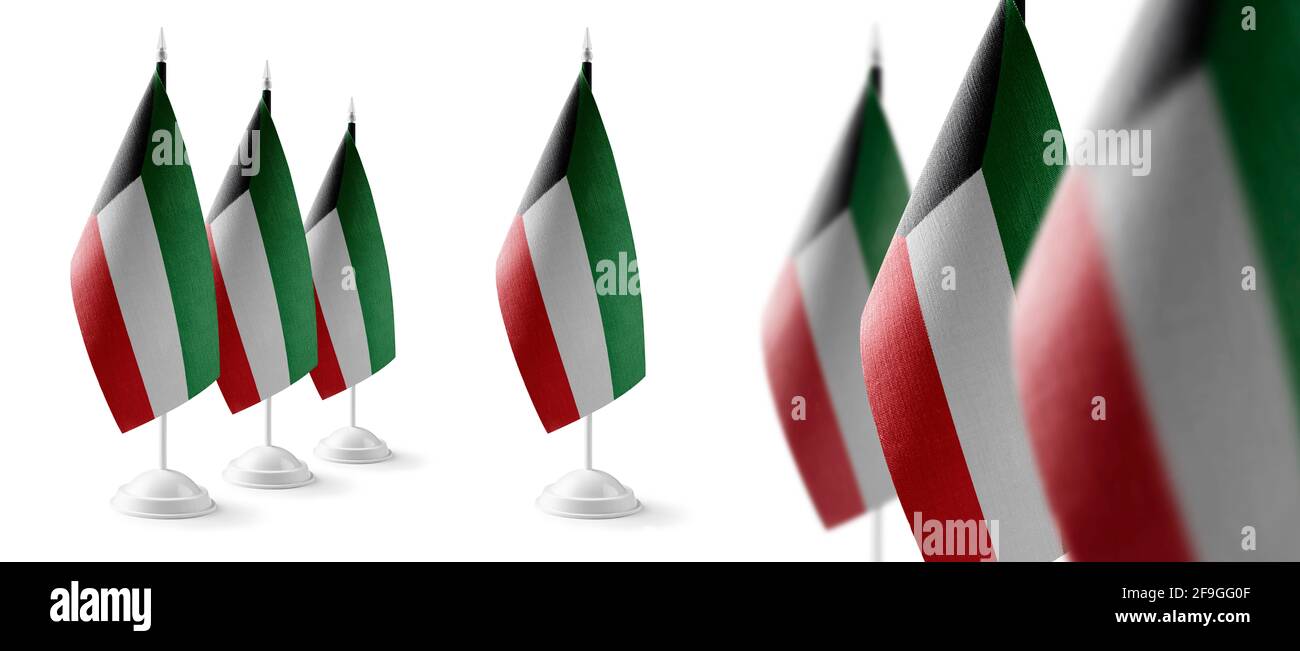 Set of Kuwait national flags on a white background Stock Photo - Alamy