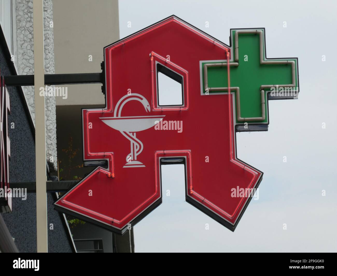 Cologne, Germany. 18th Apr, 2021. The logo of a pharmacy - The red ...
