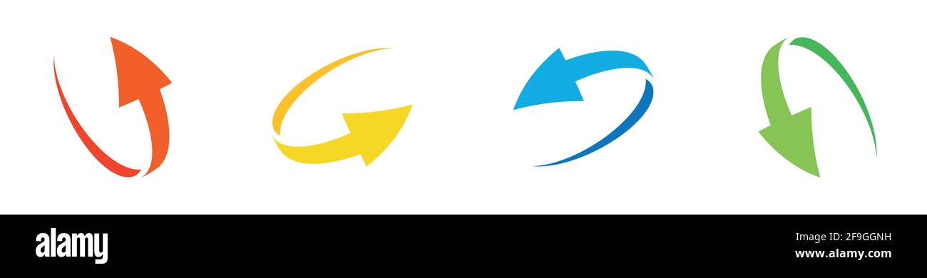 Loop circle arrow icon set Stock Vector Image & Art - Alamy