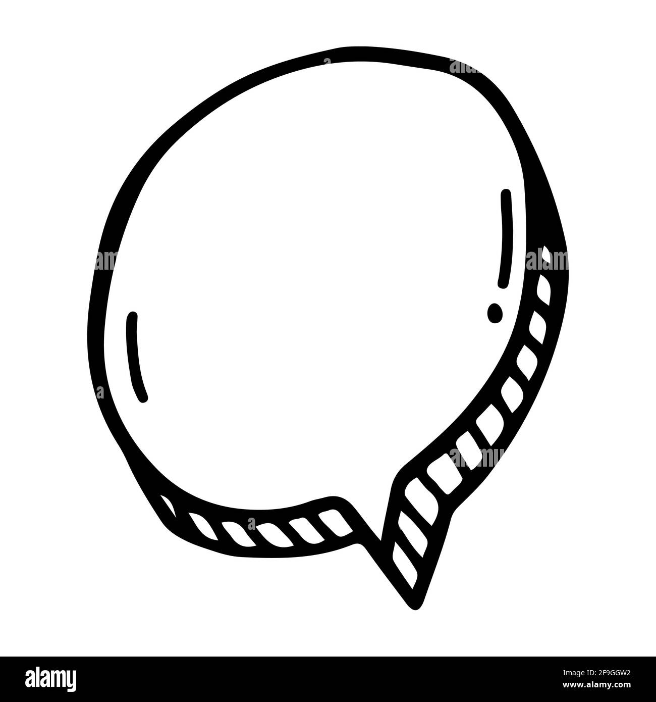 hand drawn round balloon in doodle style isolated Stock Vector Image ...