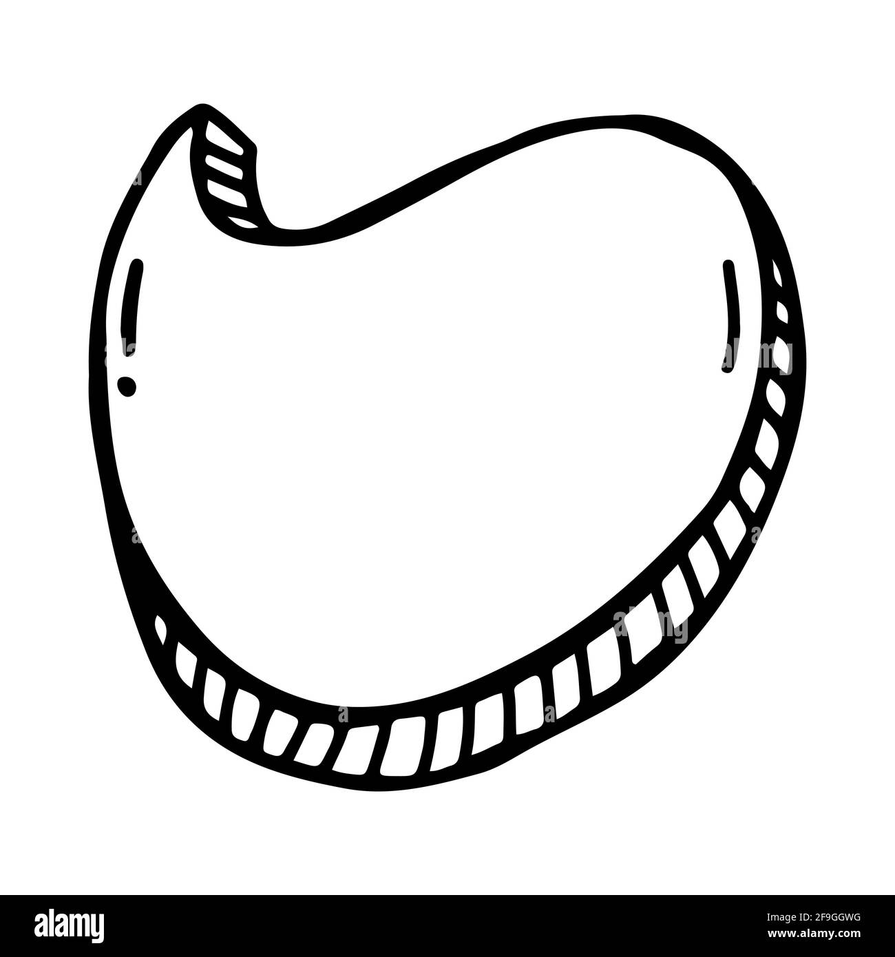 hand drawn rounded balloon in doodle style isolated Stock Vector Image ...