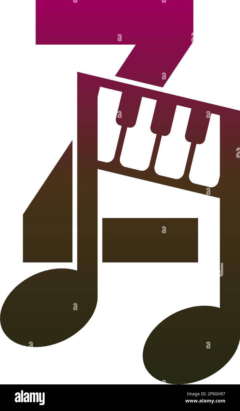 Letter Z logo icon with musical note design symbol template vector ...
