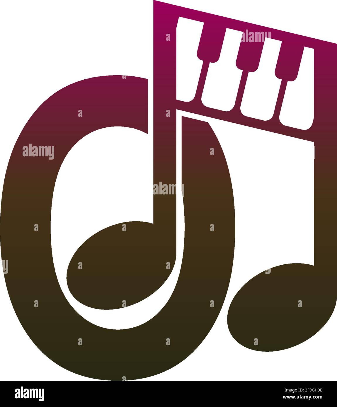 Letter O logo icon with musical note design symbol template vector ...