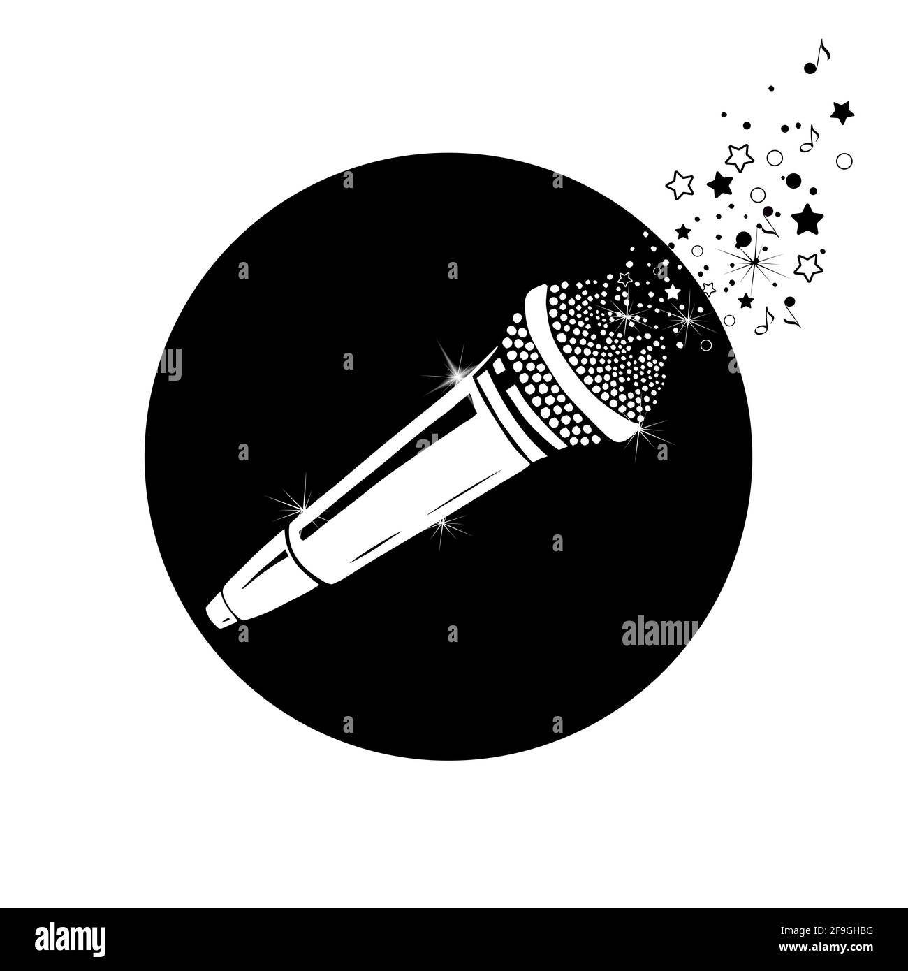 Mic vector icon. Cartoon vector icon isolated mic. Vector illustration ...
