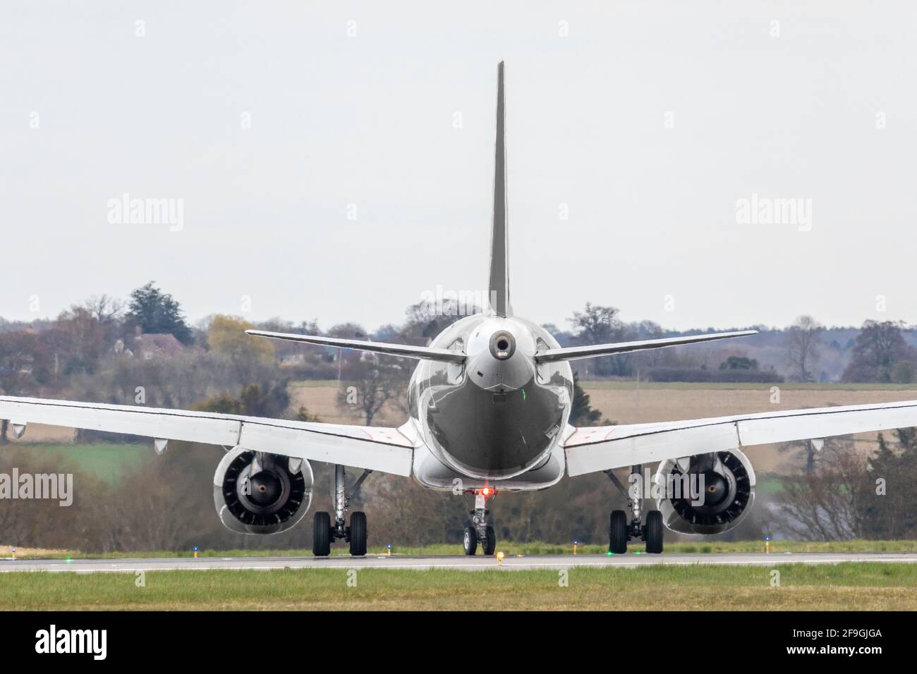 Airbus a320 airliner rear view hi-res stock photography and images - Alamy