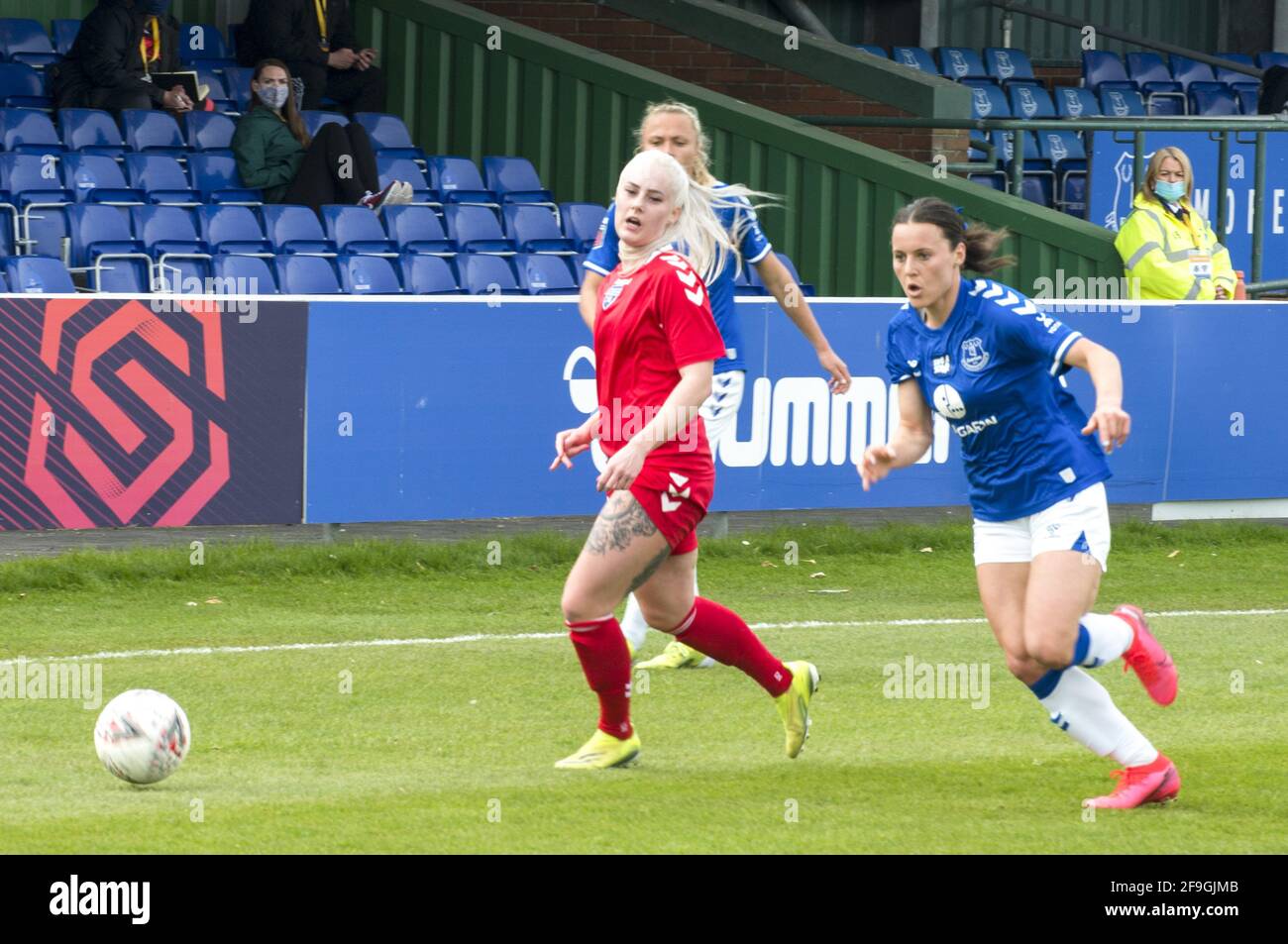 Liverpool, UK. 18th Apr, 2021. Everton V Durham, WSL Cup, match played ...