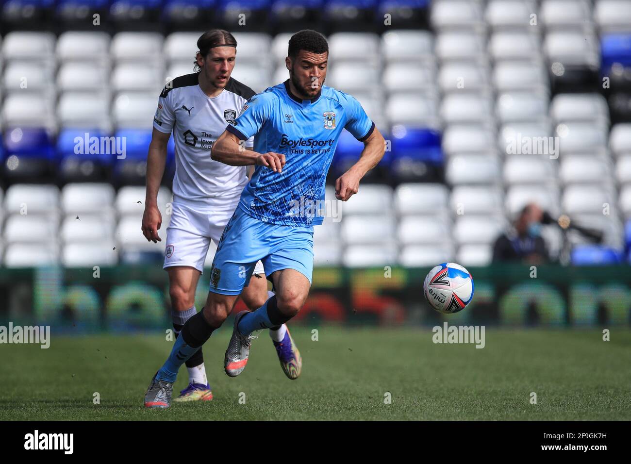 Maxime Biamou #9 of Coventry City in action during the game Stock Photo ...