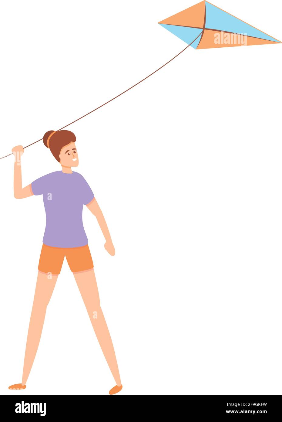 Activity playing kite icon. Cartoon of Activity playing kite vector ...