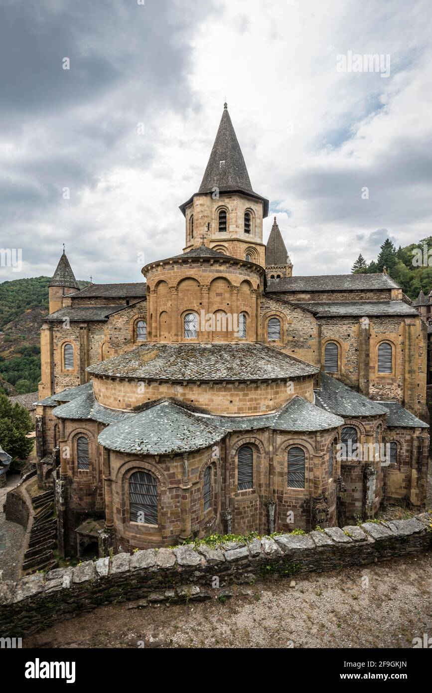 Sainte Foy Abbey, UNESCO World Heritage Site, Conques, Aveyron ...