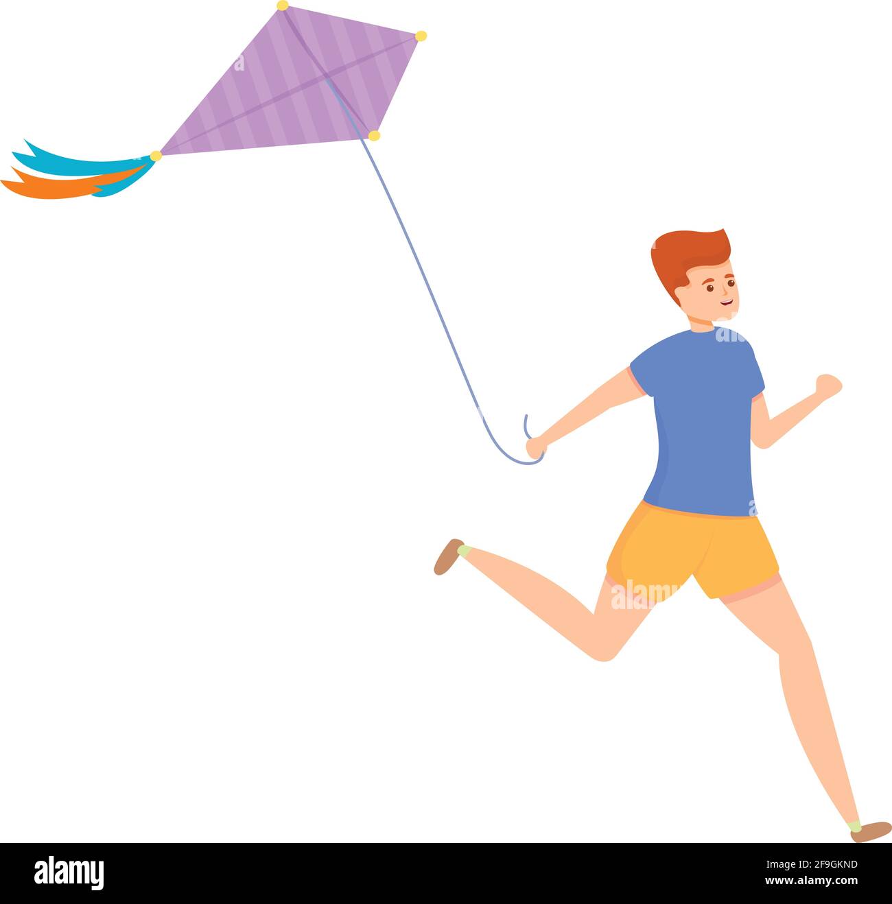 Sky playing kite icon. Cartoon of Sky playing kite vector icon for web ...
