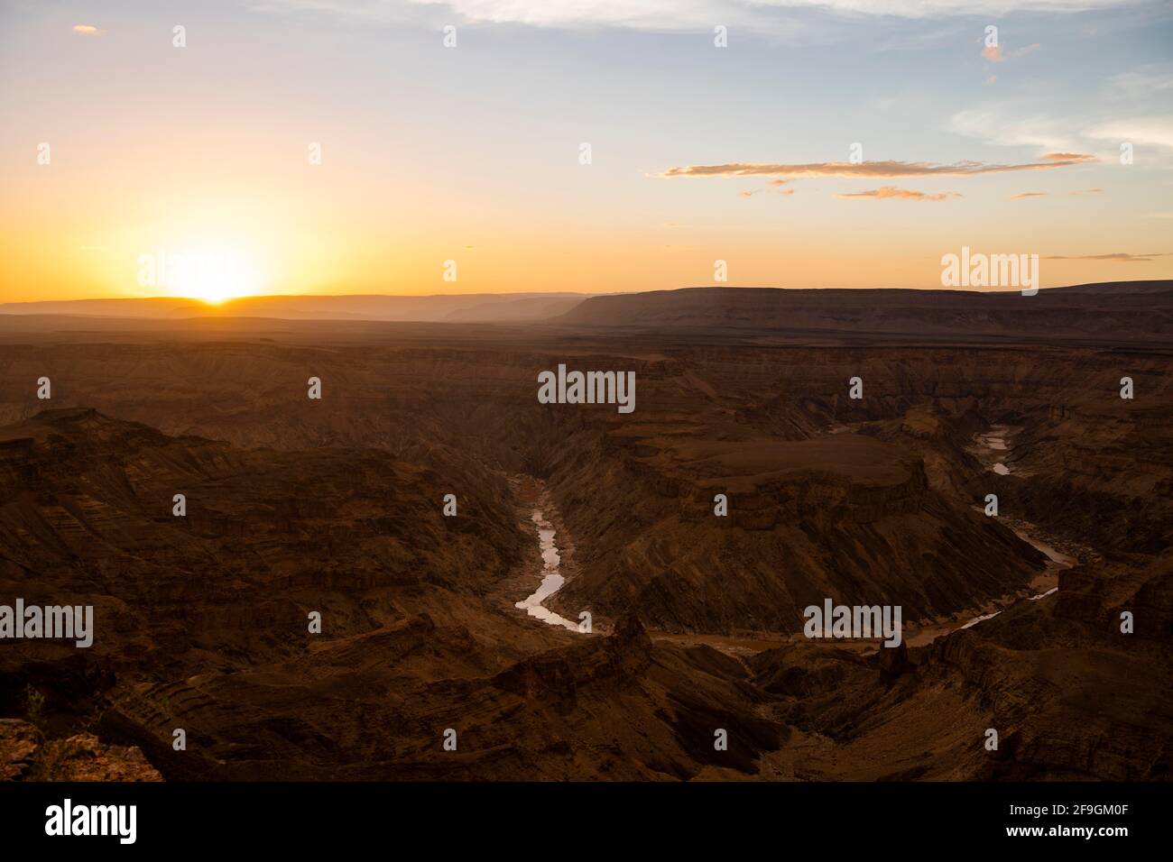 Fish River Canyon at sunset Karas Region, Namibia, Namibia Stock Photo ...