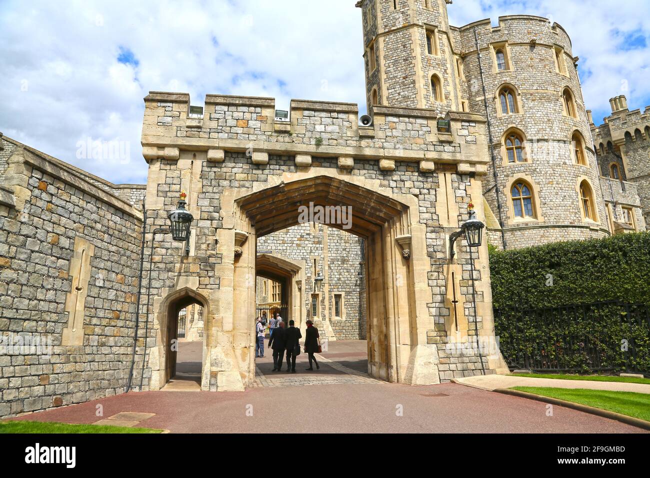 London, Great Britain -May 25, 2016: Windsor Castle, St.George’s Gate ...