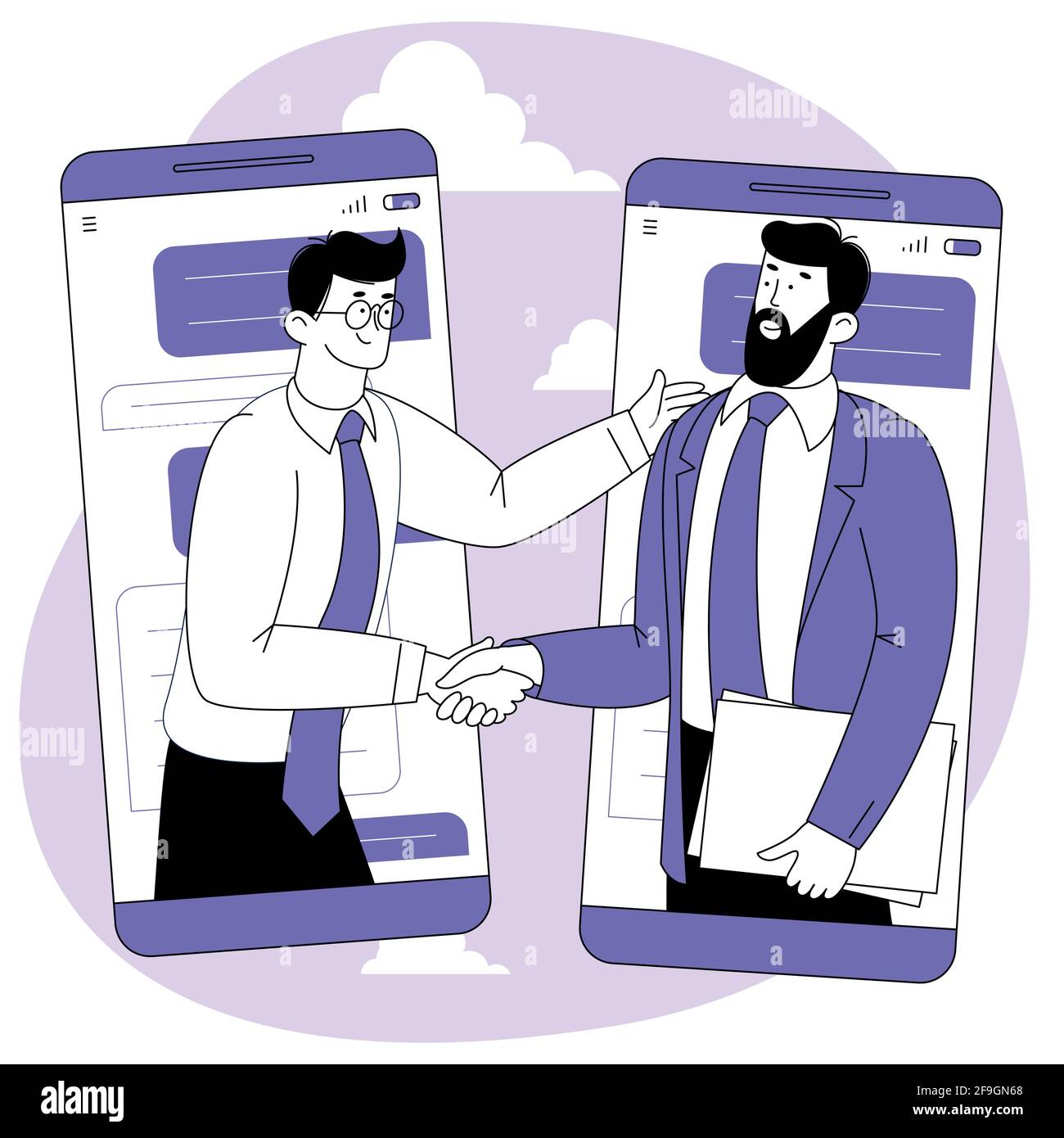 Partner online Stock Vector Images - Alamy