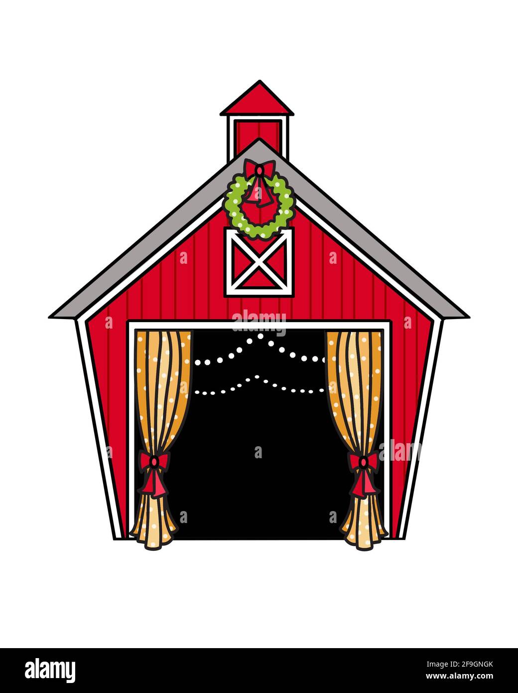 Open Barn Door Clipart