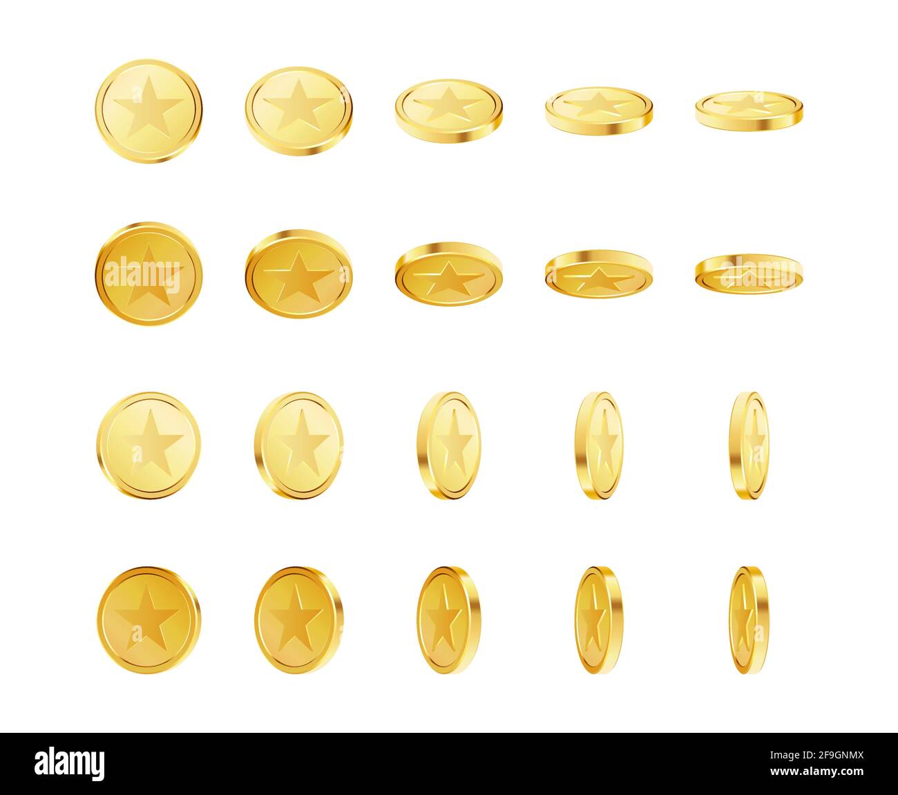 Gold star illustration Cut Out Stock Images & Pictures - Alamy