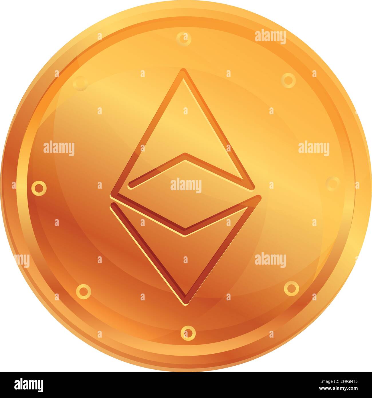 Ethereum cryptocurrency icon. Cartoon of Ethereum cryptocurrency vector ...