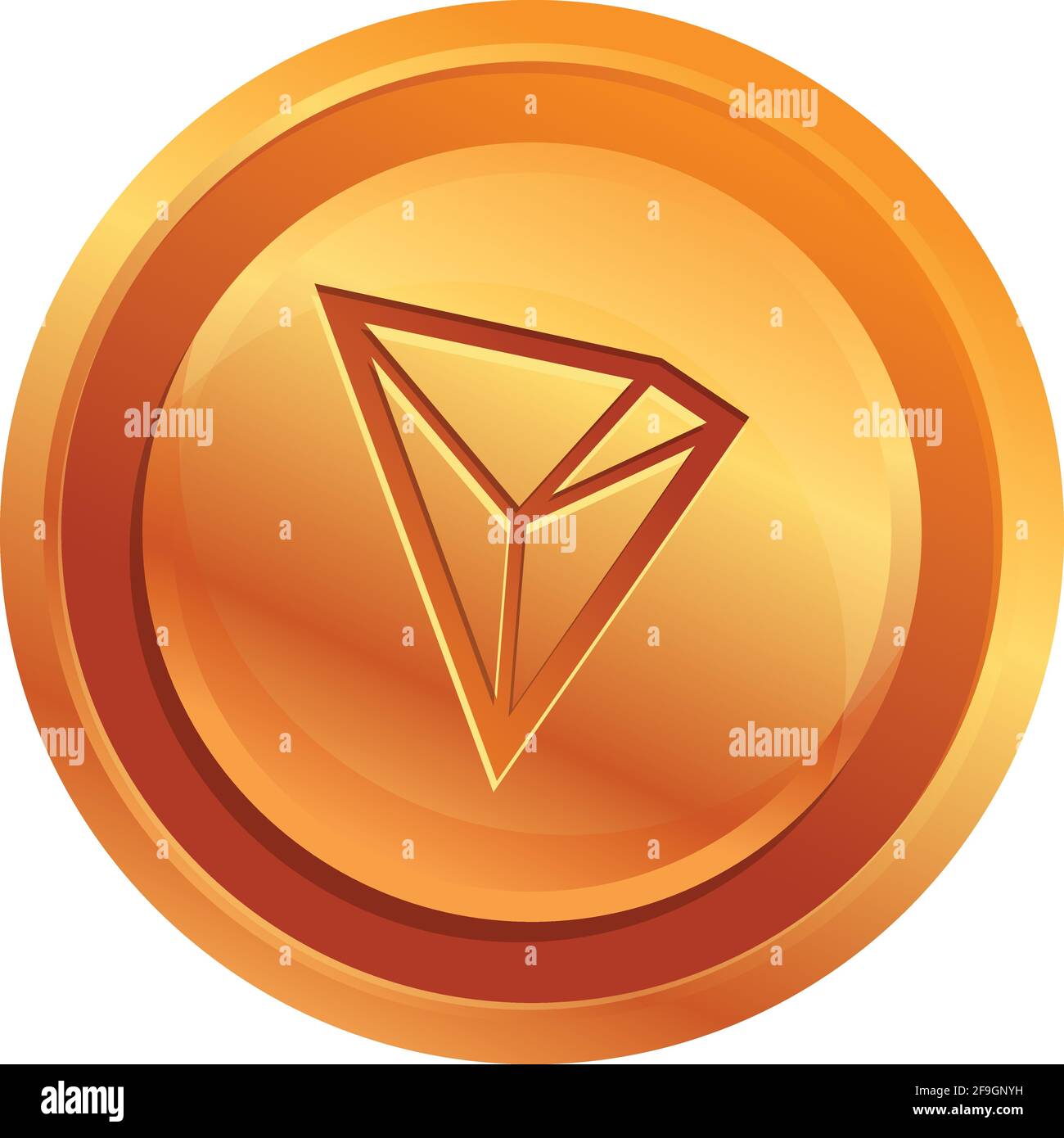 Tron cryptocurrency icon. Cartoon of Tron cryptocurrency vector icon ...