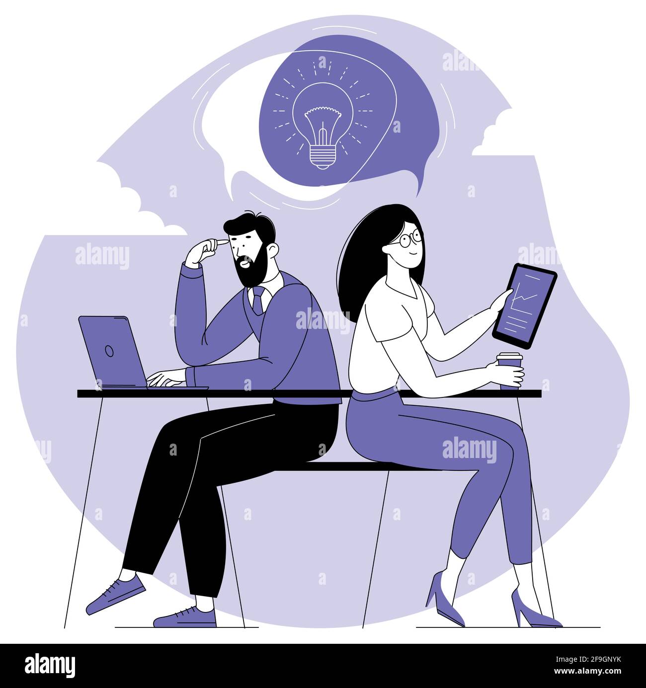 Sharing business ideas Stock Vector Image & Art - Alamy