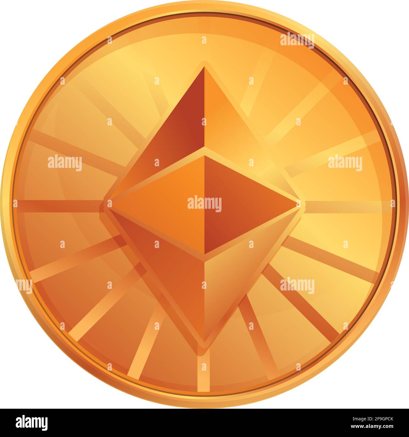 Ethereum classic cryptocurrency icon. Cartoon of Ethereum classic ...