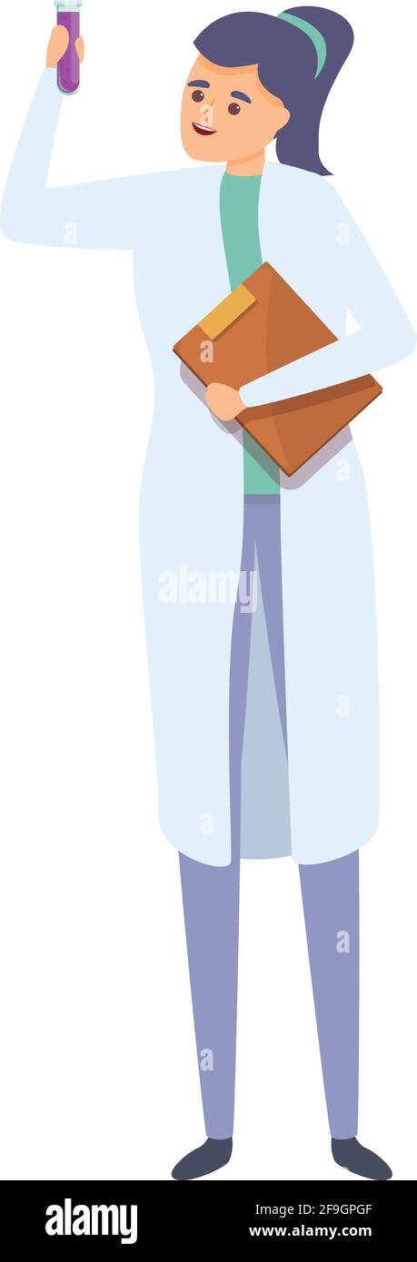 Woman research scientist icon. Cartoon of Woman research scientist ...