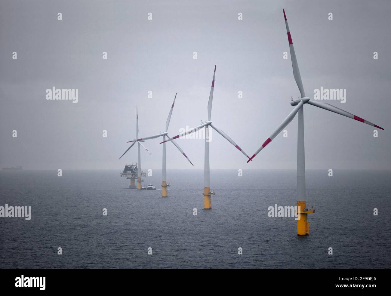 Offshore wind farm Baltic 1, wind turbine, windmill, windmills, wind ...
