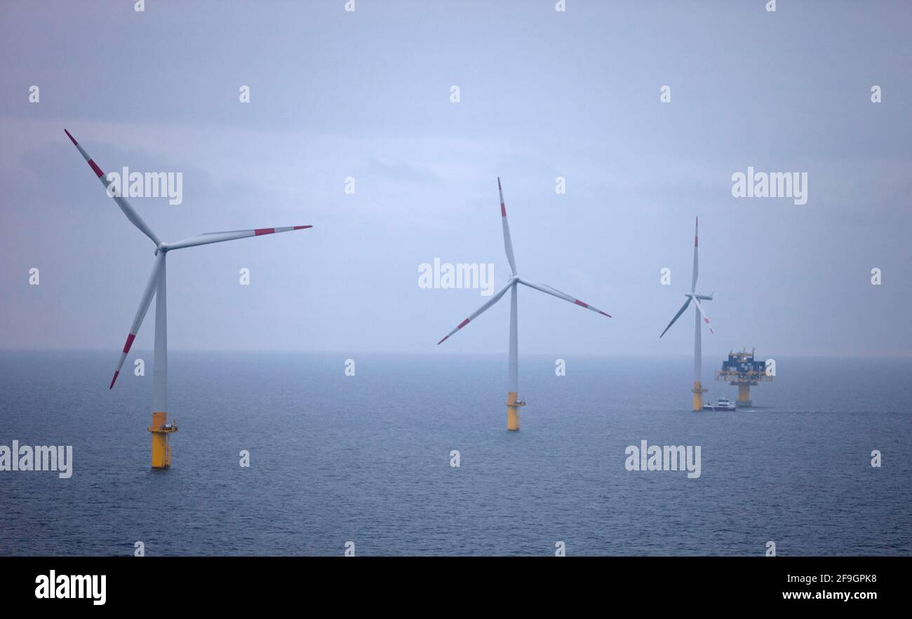 Offshore wind farm Baltic 1, wind turbine, windmill, windmills, wind ...