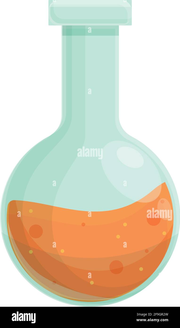 Chemical flask icon. Cartoon of Chemical flask vector icon for web ...