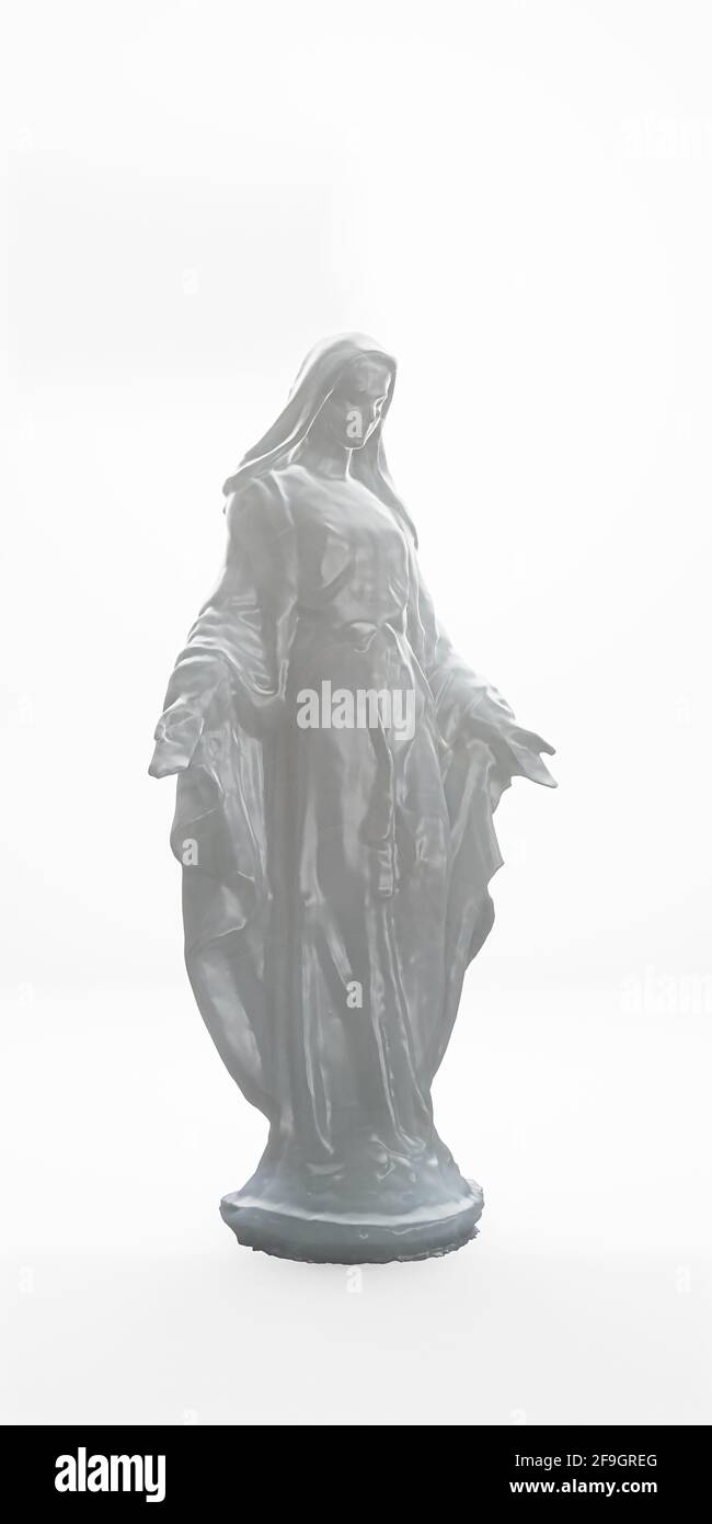 Mary statue isolated on white background 3d illustration Stock Photo ...