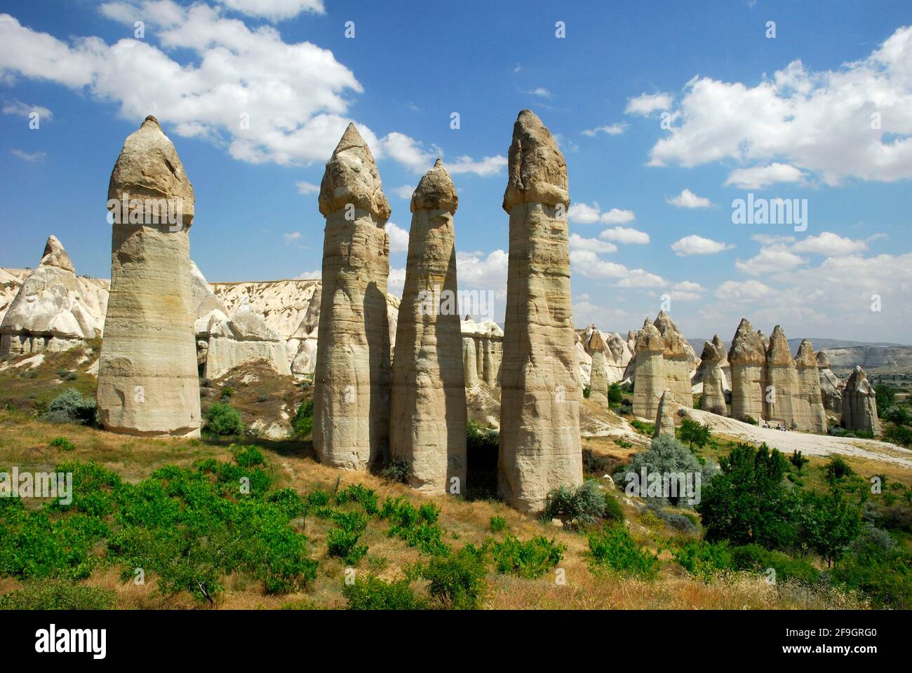 Tuff rocks, fairy fireplaces, Love Valley, Goereme, Cappadocia, Turkey ...