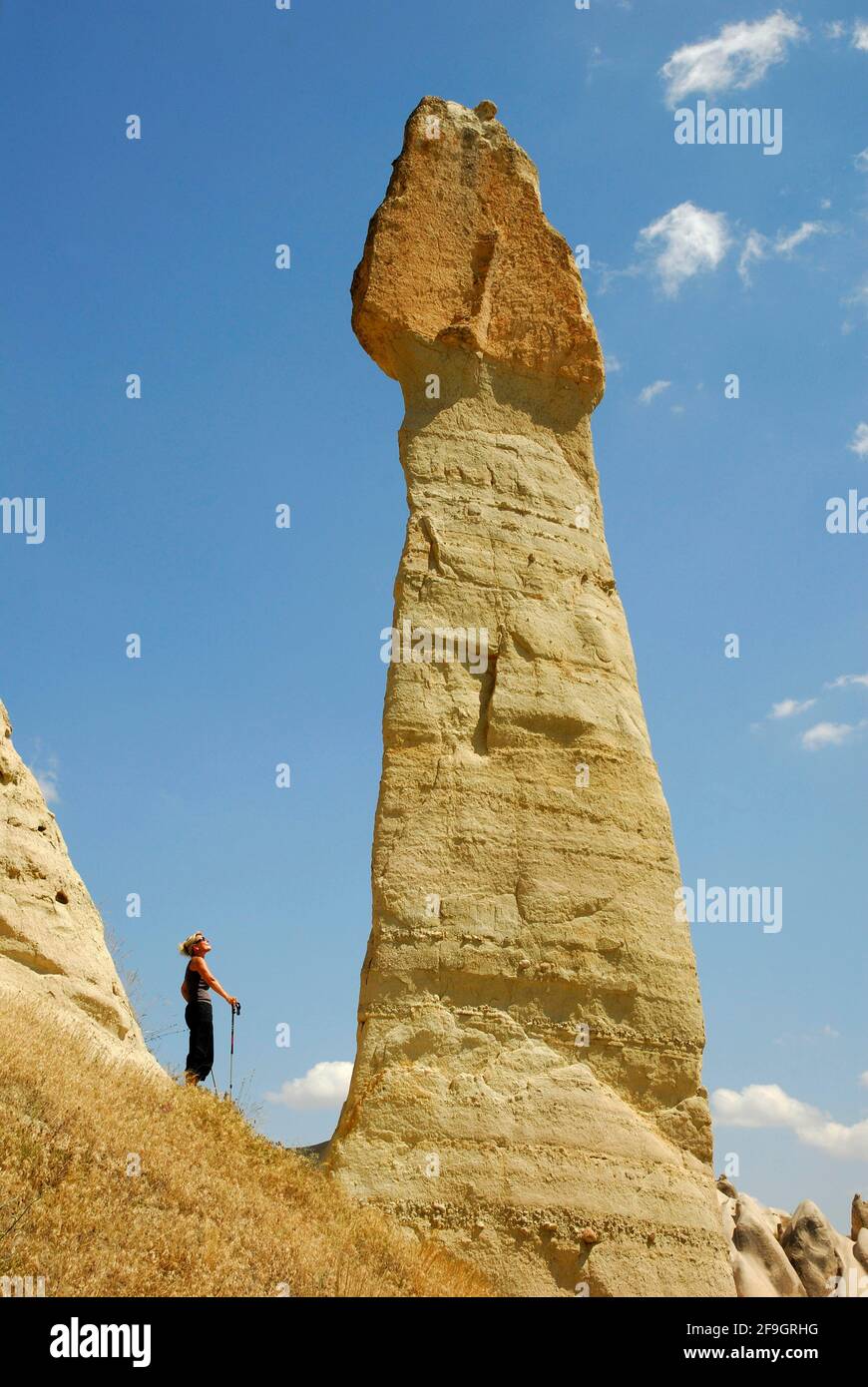 Tuff rocks, fairy fireplaces, Love Valley, Goereme, Cappadocia, Turkey ...